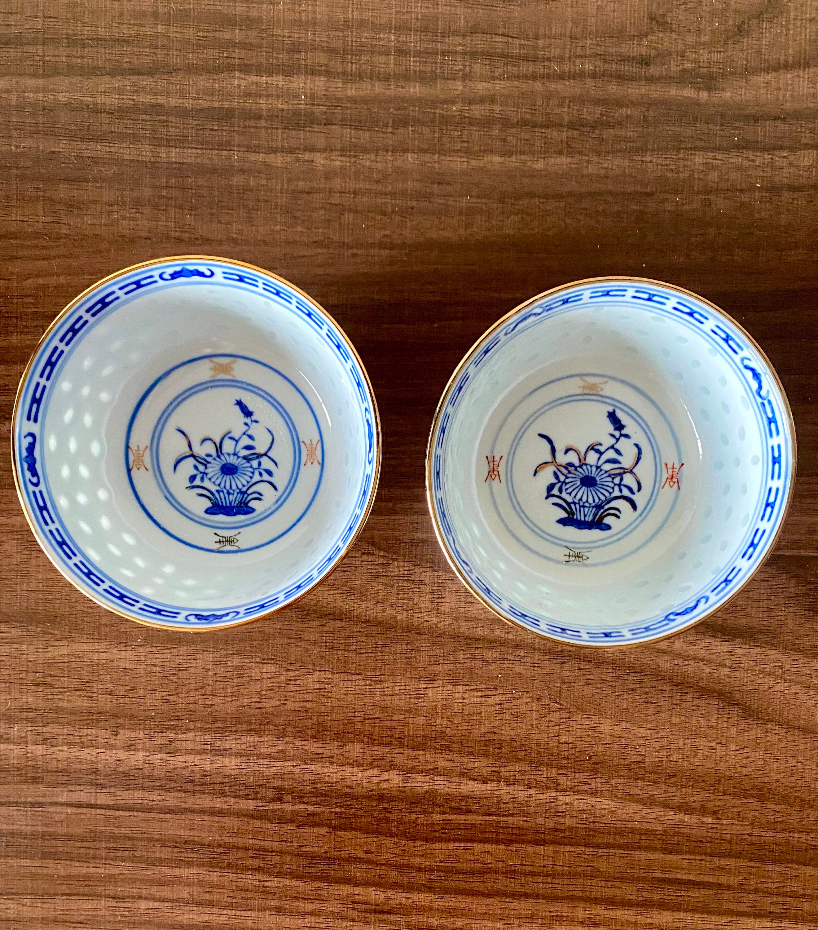 Jingdezhen Chinese Rice Grain Hand Painted Chinese Porcelain Bowl ...