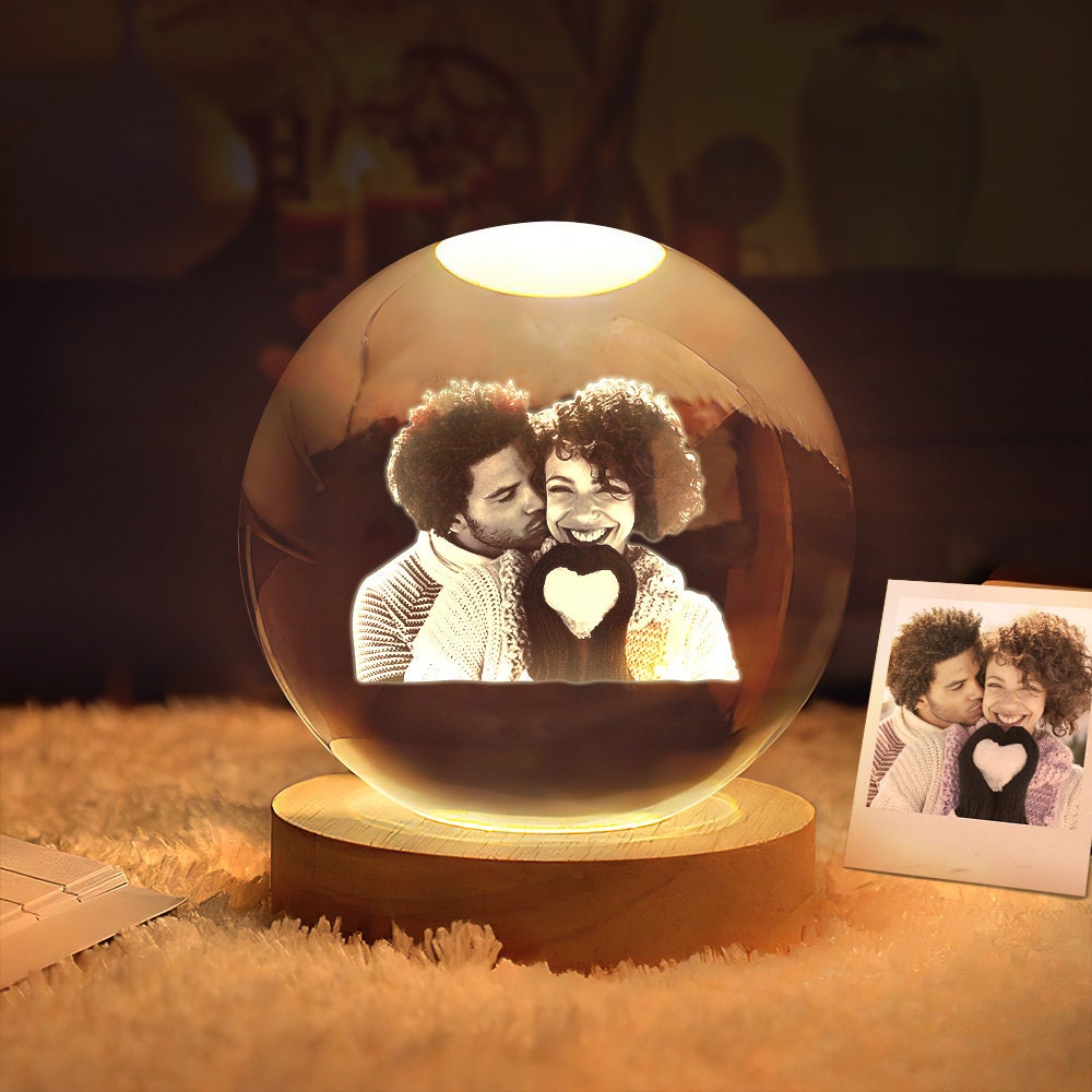 Custom 2D Photo Crystal Ball Night Light: Photo Crystal Ball Night ...