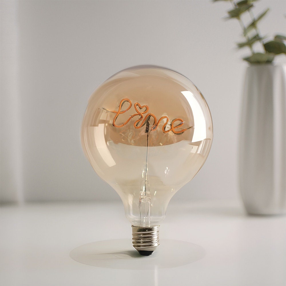 Custom Text Bulb, Personalized Message LED Light, Customizable Name ...