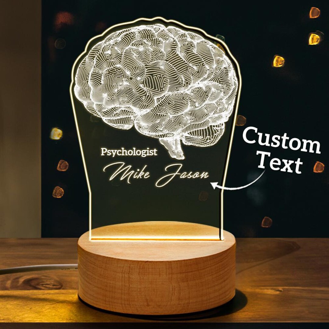 Personalized Brain LED Night Light for Students and Science Lovers ...