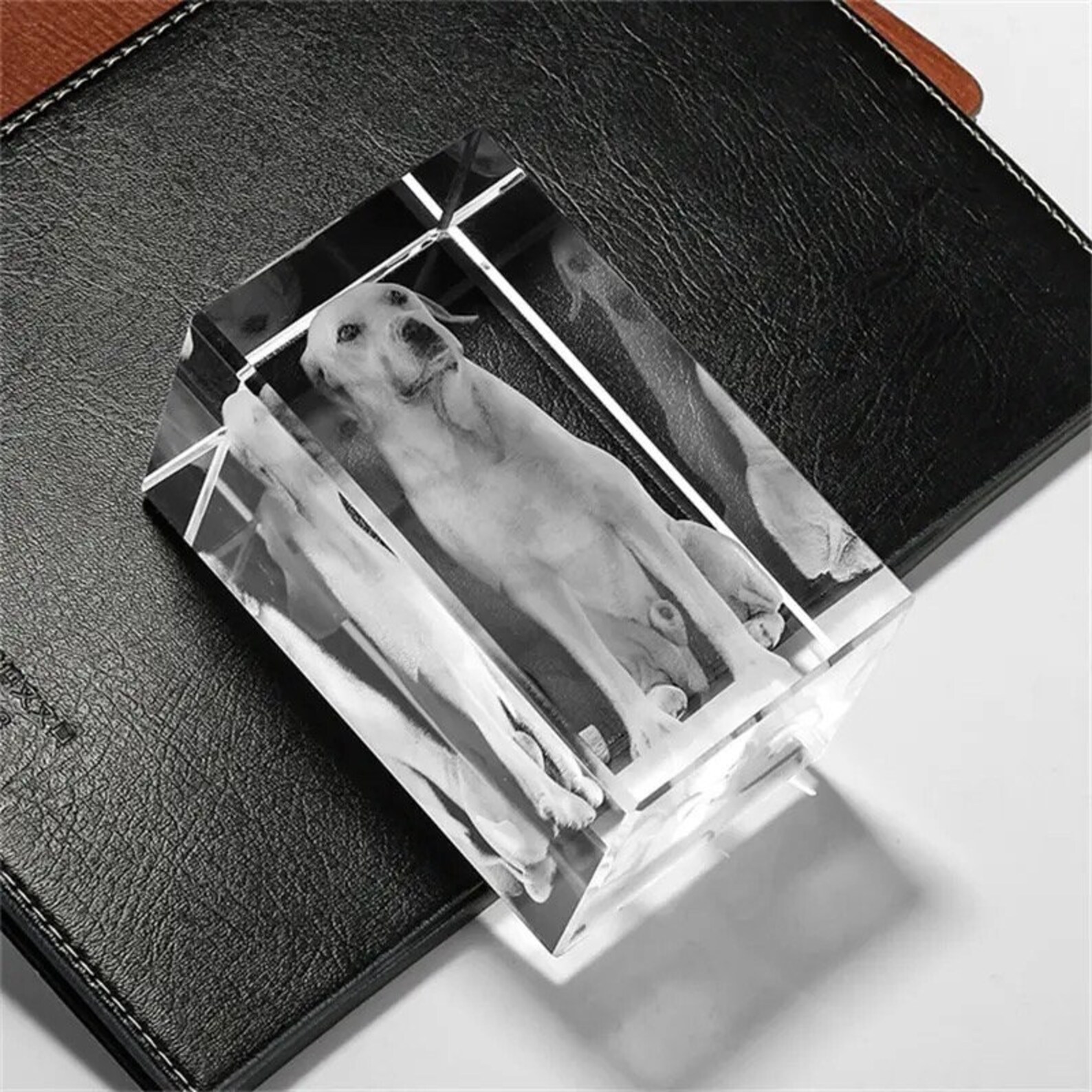 Custom Engraved Crystal Photo Pet Memorial Decor, Personalized Animal ...