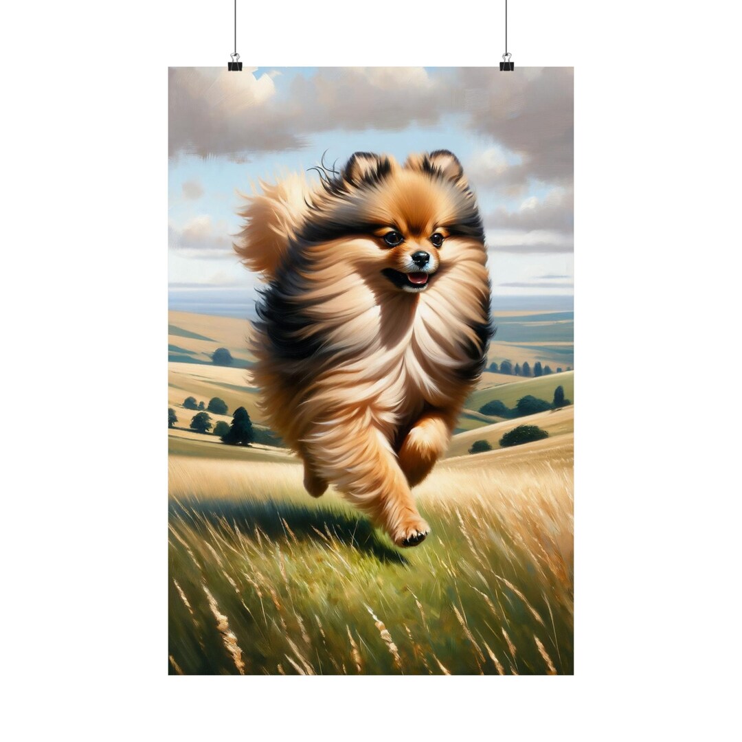 Playful Sable Pom Poster - Etsy