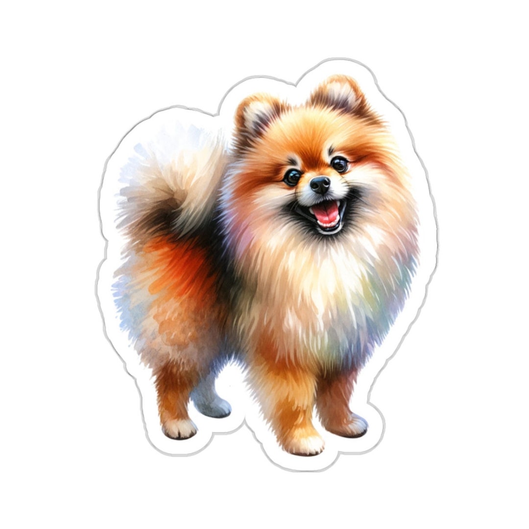 Orange Sable Pomeranian Kiss-cut Stickers - Etsy