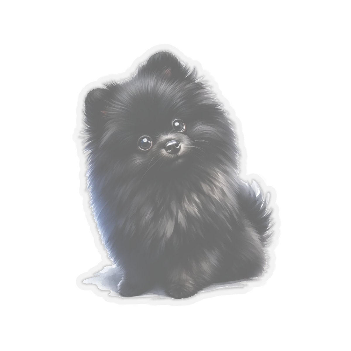 Black Pomeranian Vinyl Sticker, Gift for Pomeranian Owners, Dog Decal ...