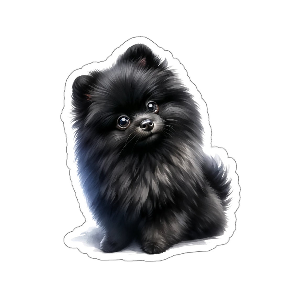 Black Pomeranian Vinyl Sticker, Gift for Pomeranian Owners, Dog Decal ...
