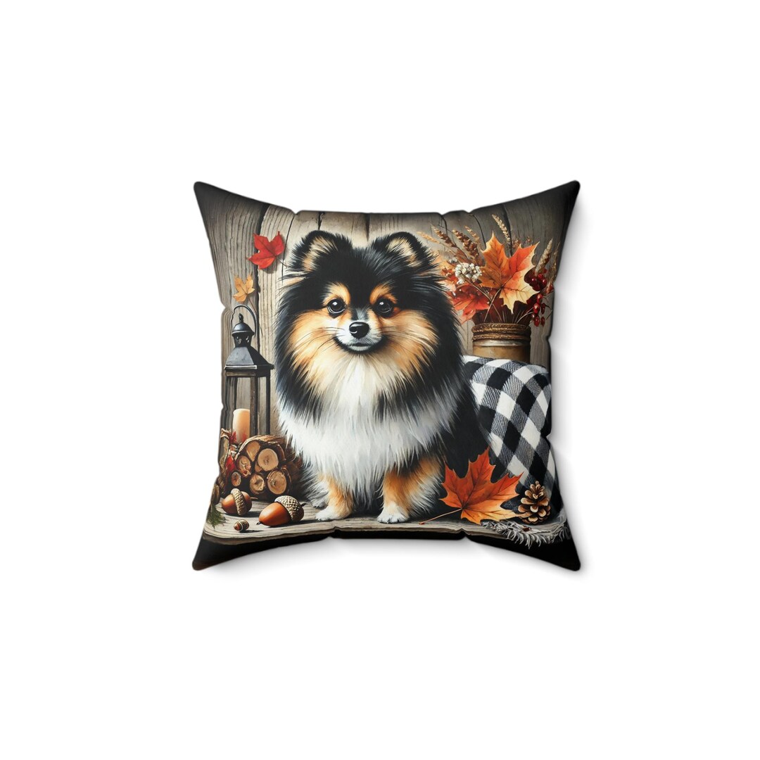 Fall Pomeranian Pillow: Cozy Autumn Dog Decor - Etsy