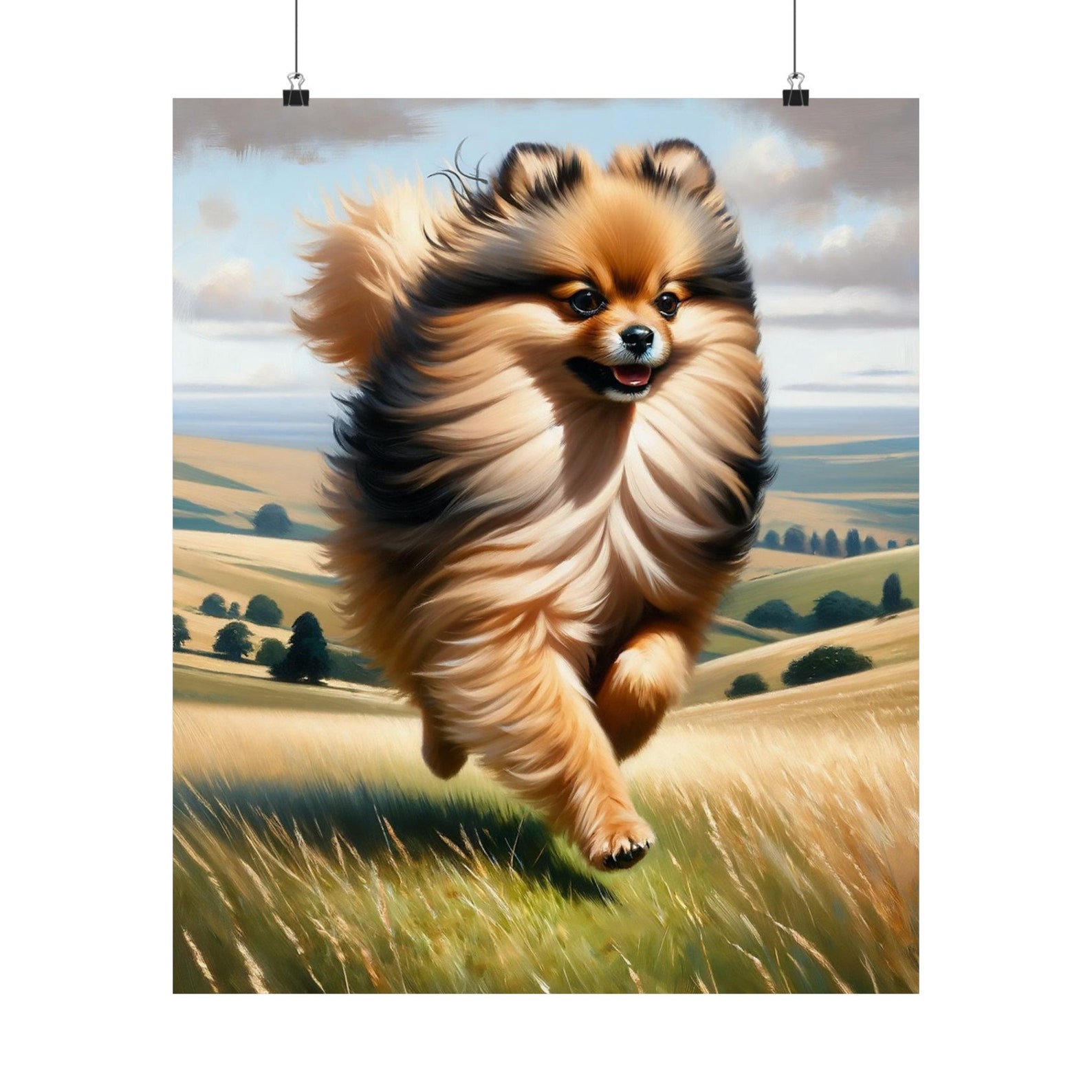 Playful Sable Pom Poster - Etsy