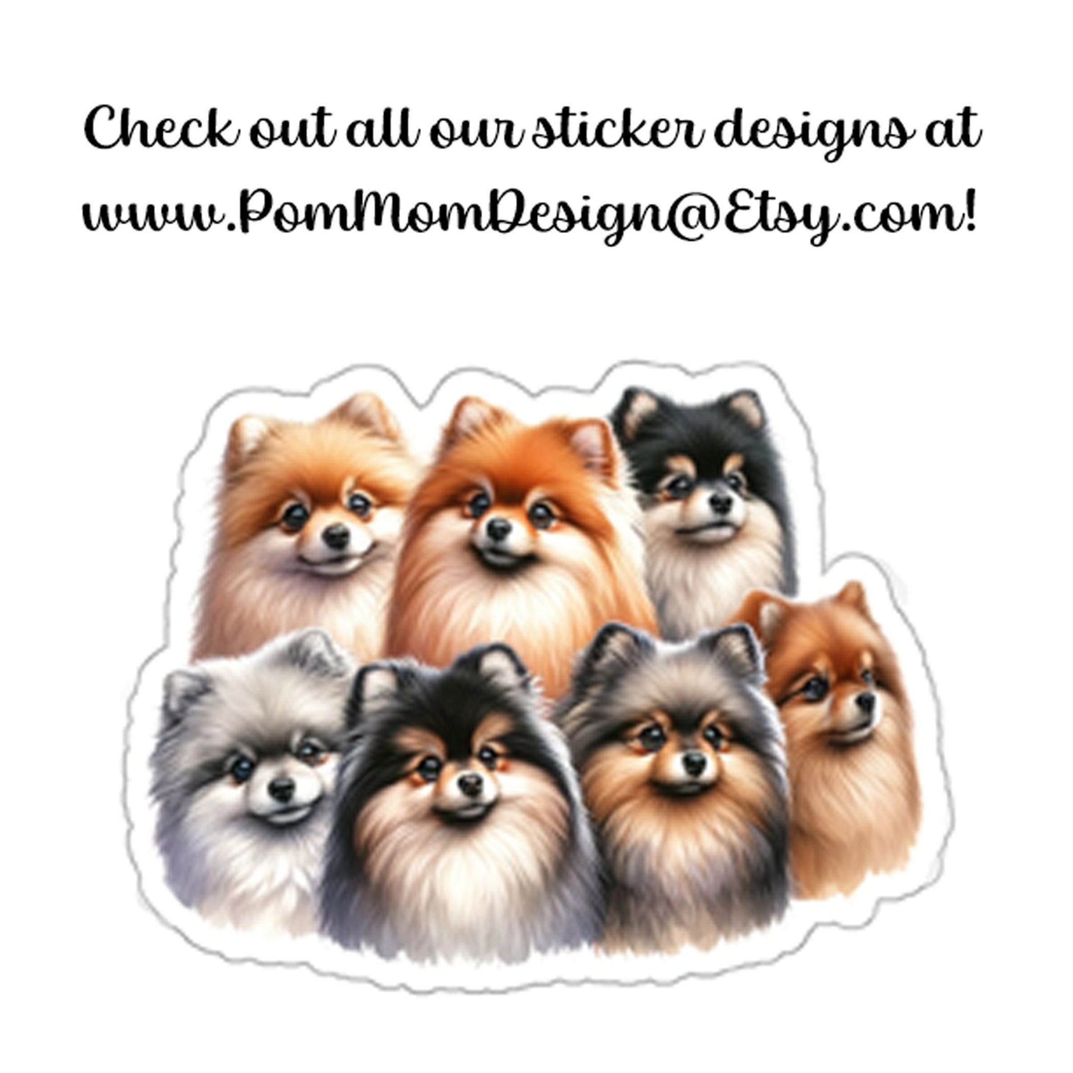 Merle Pomeranian Sticker: Glossy Vinyl Dog Decal - Etsy