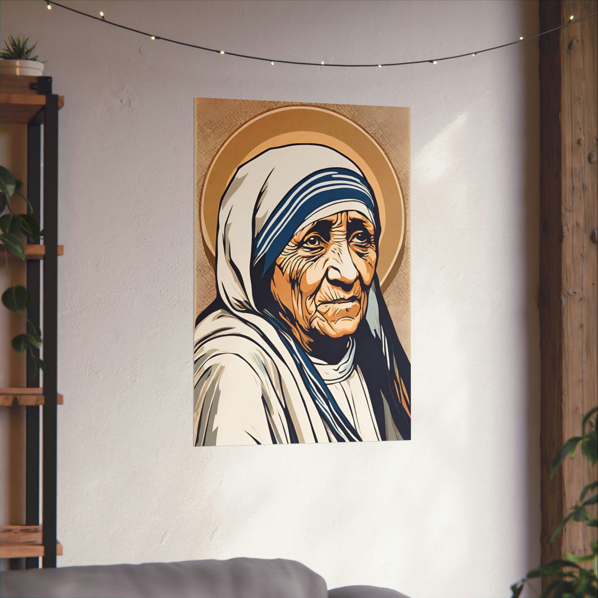 Vintage Saint Mother Teresa Poster, St Teresa of Calcutta Art, Retro ...