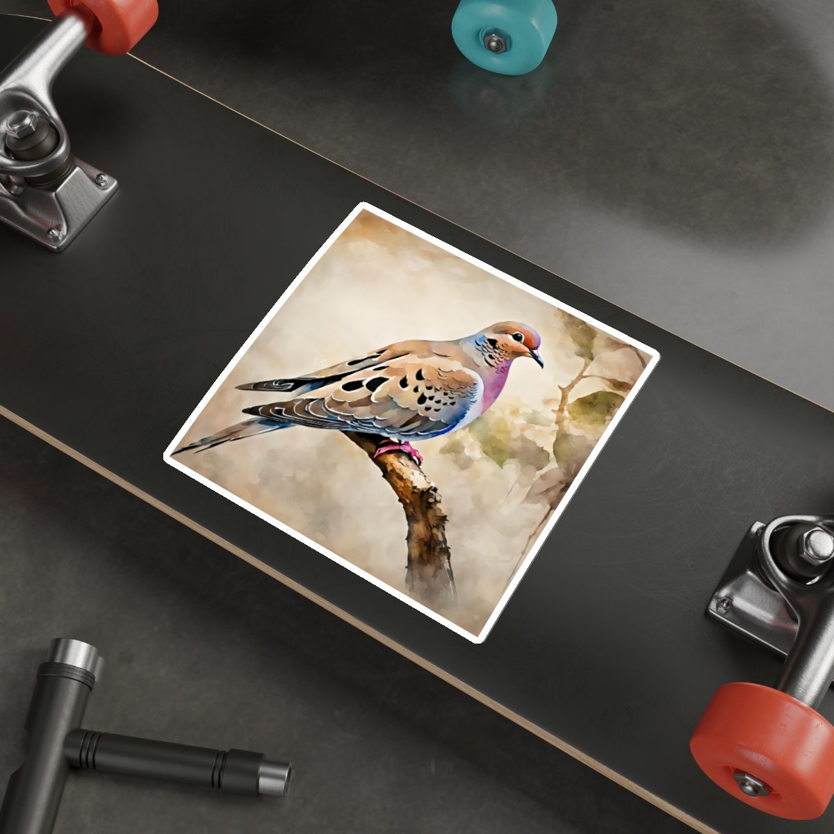 Mourning Dove Water Resistant Sticker, Durable and Weatherproof Sticker ...