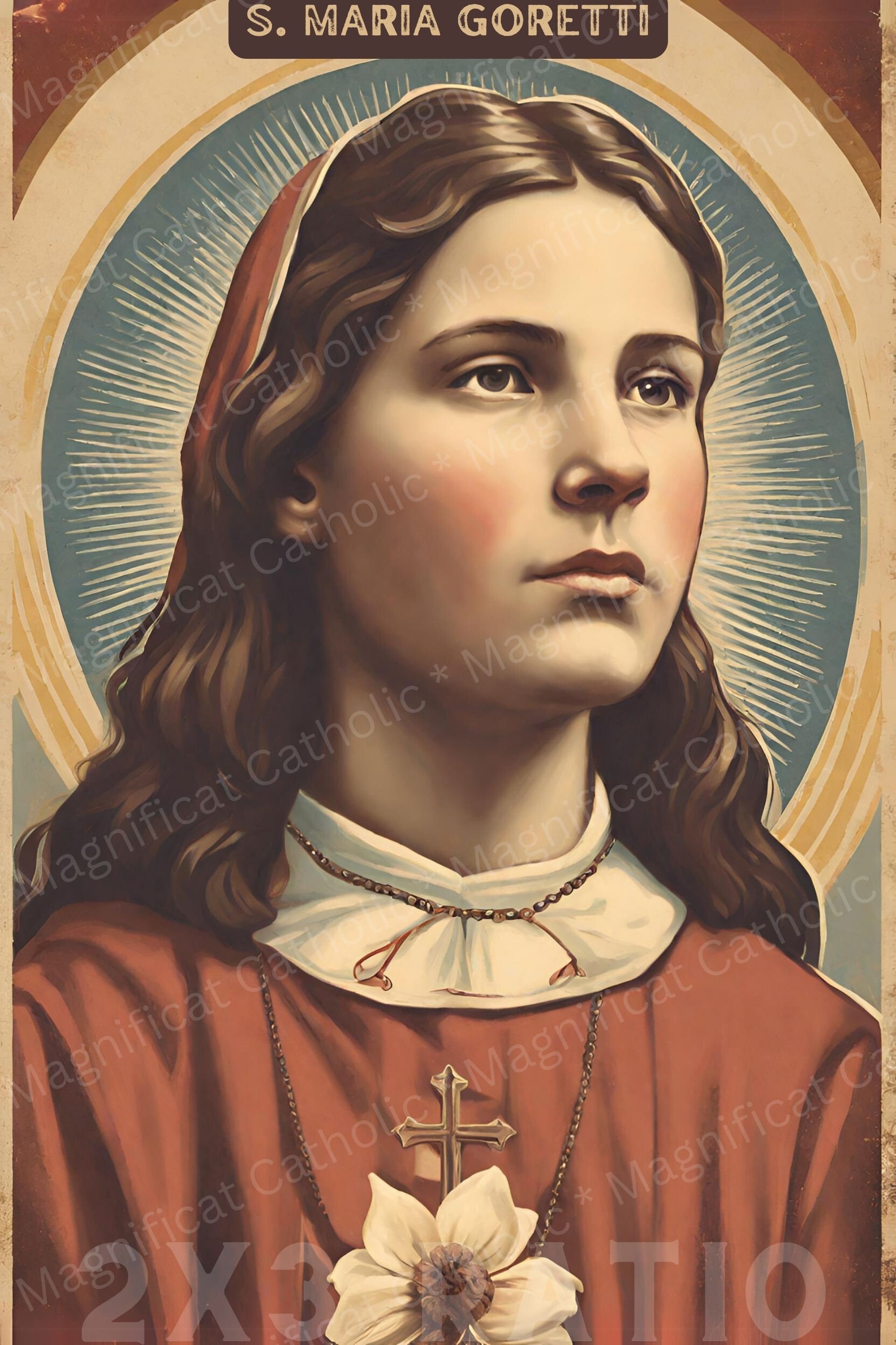 Vintage Saint Maria Goretti, Printable Holy Card Image, Perfect for ...