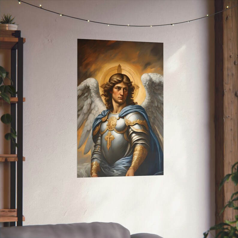 Saint Michael Archangel Poster: Retro Catholic Wall Art - Etsy