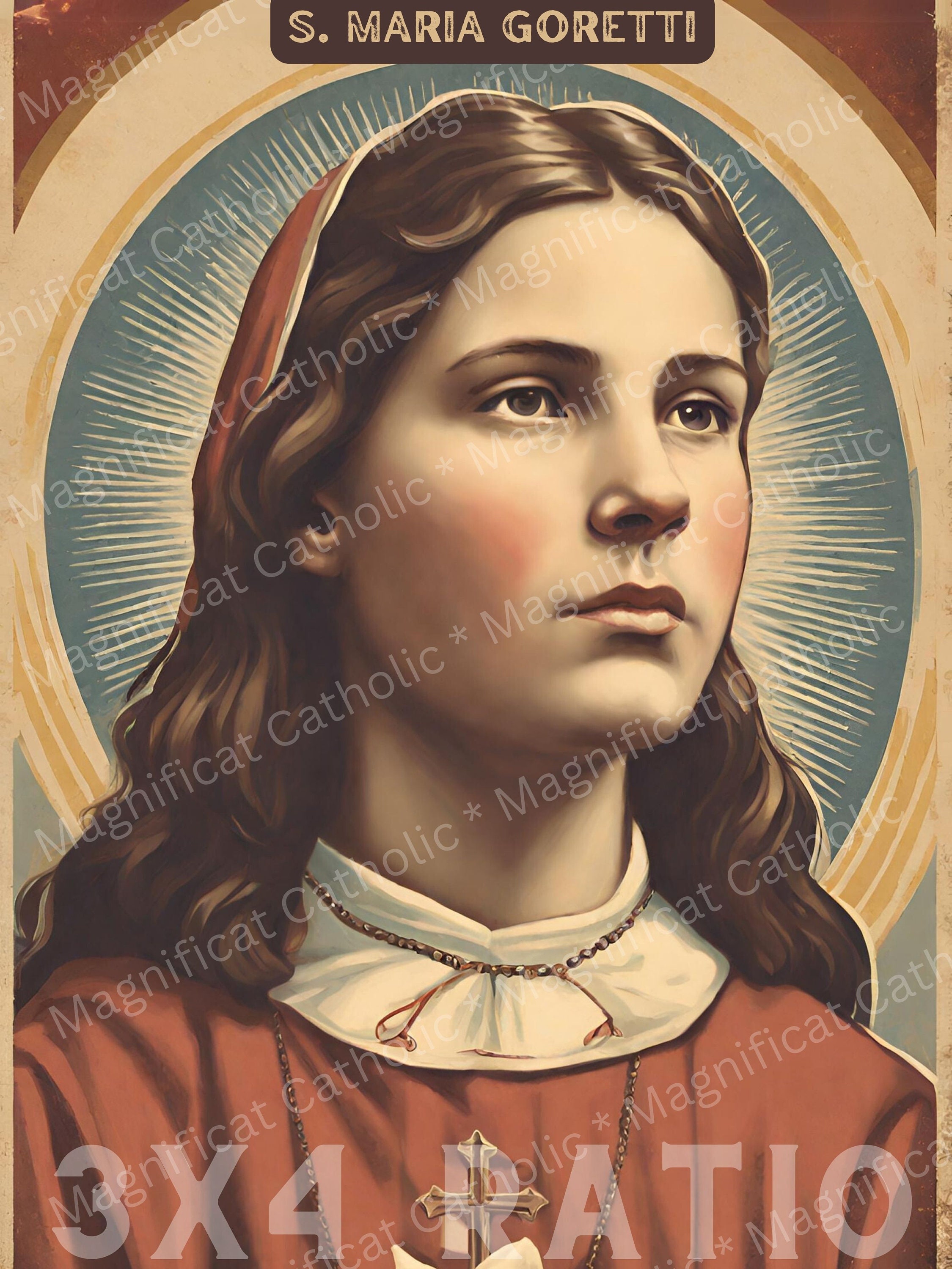 Vintage Saint Maria Goretti, Printable Holy Card Image, Perfect for ...