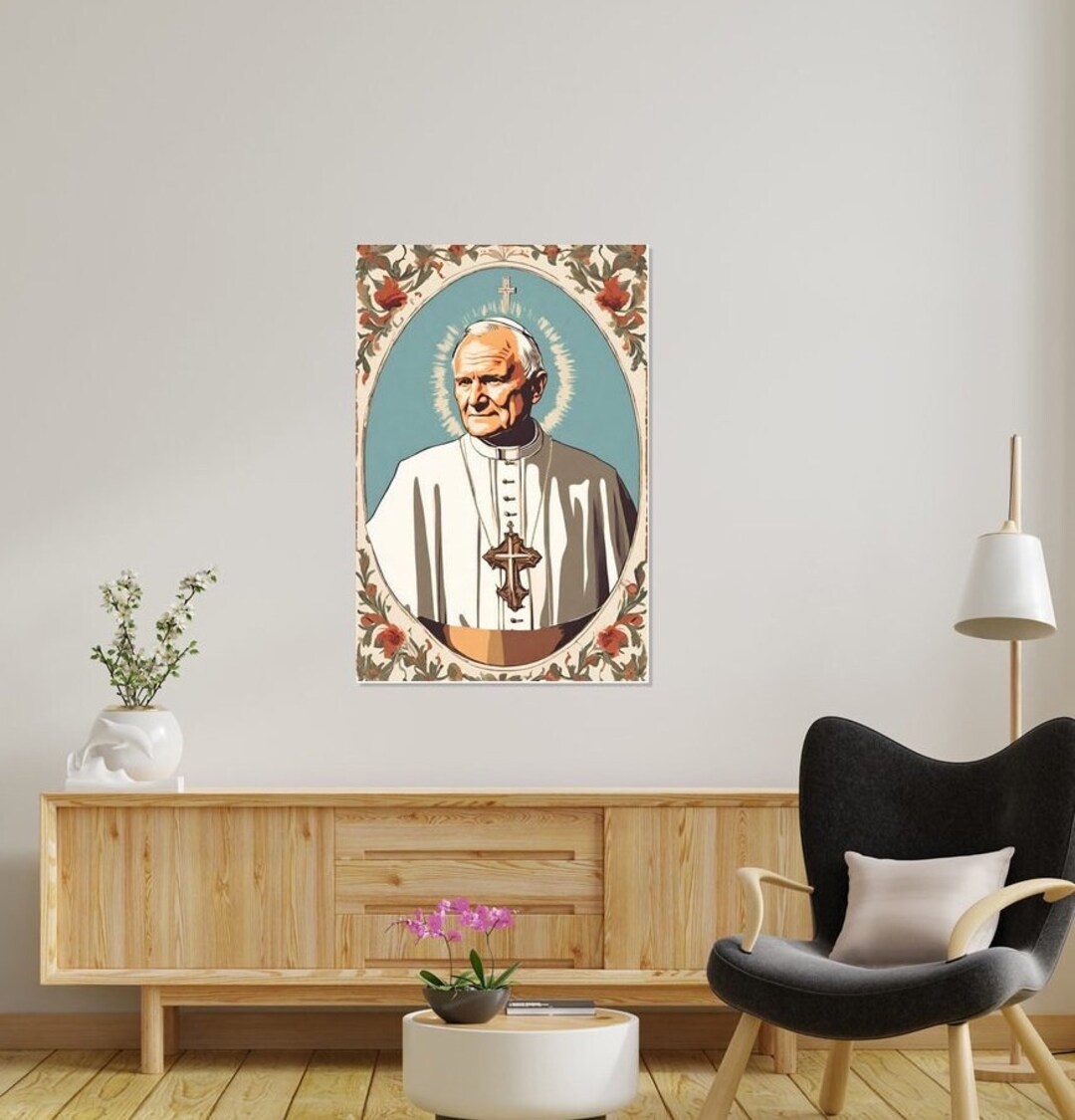 Saint John Paul II Matte Poster, St JP2 Wall Art, Catholic Posters ...