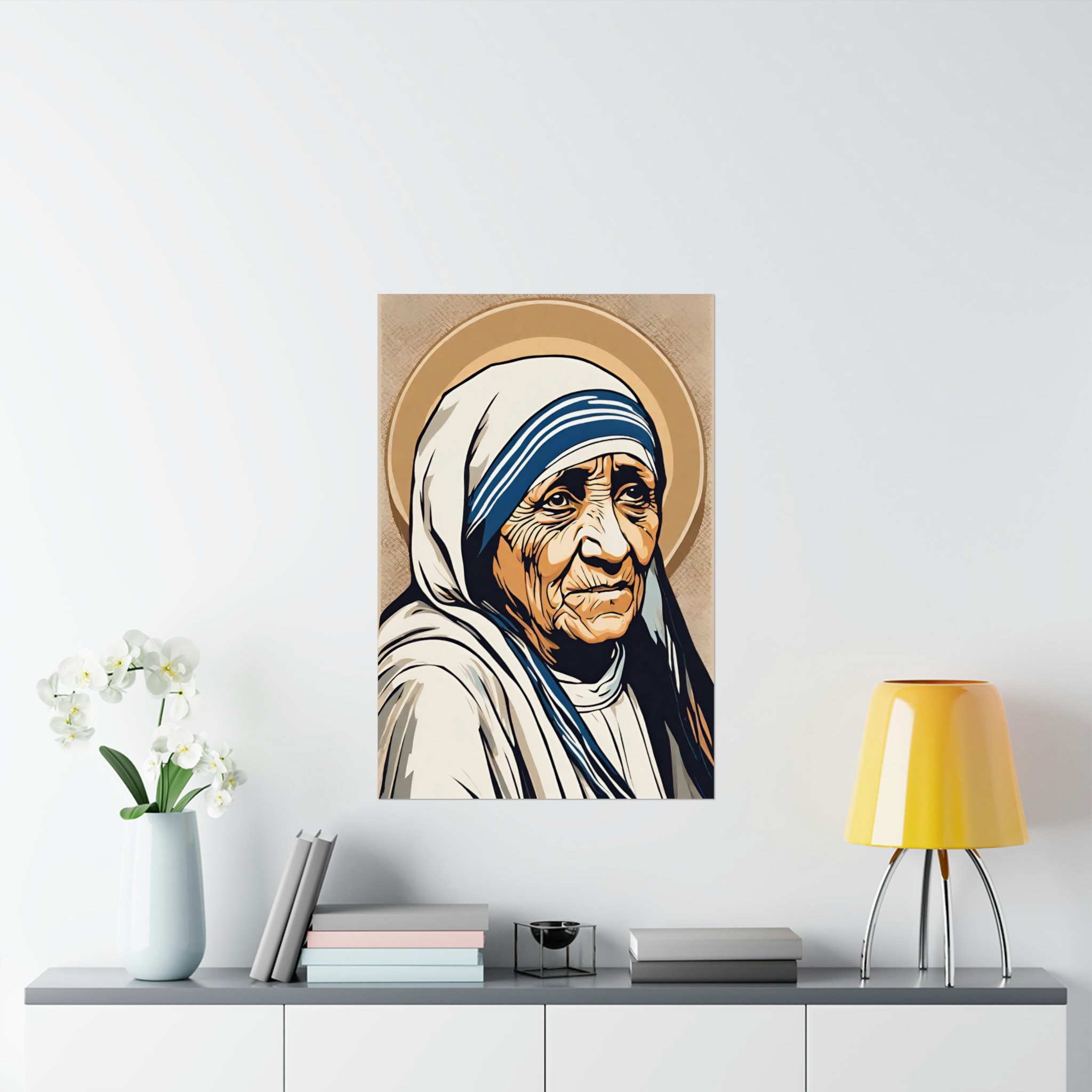 Vintage Saint Mother Teresa Poster, St Teresa of Calcutta Art, Retro ...