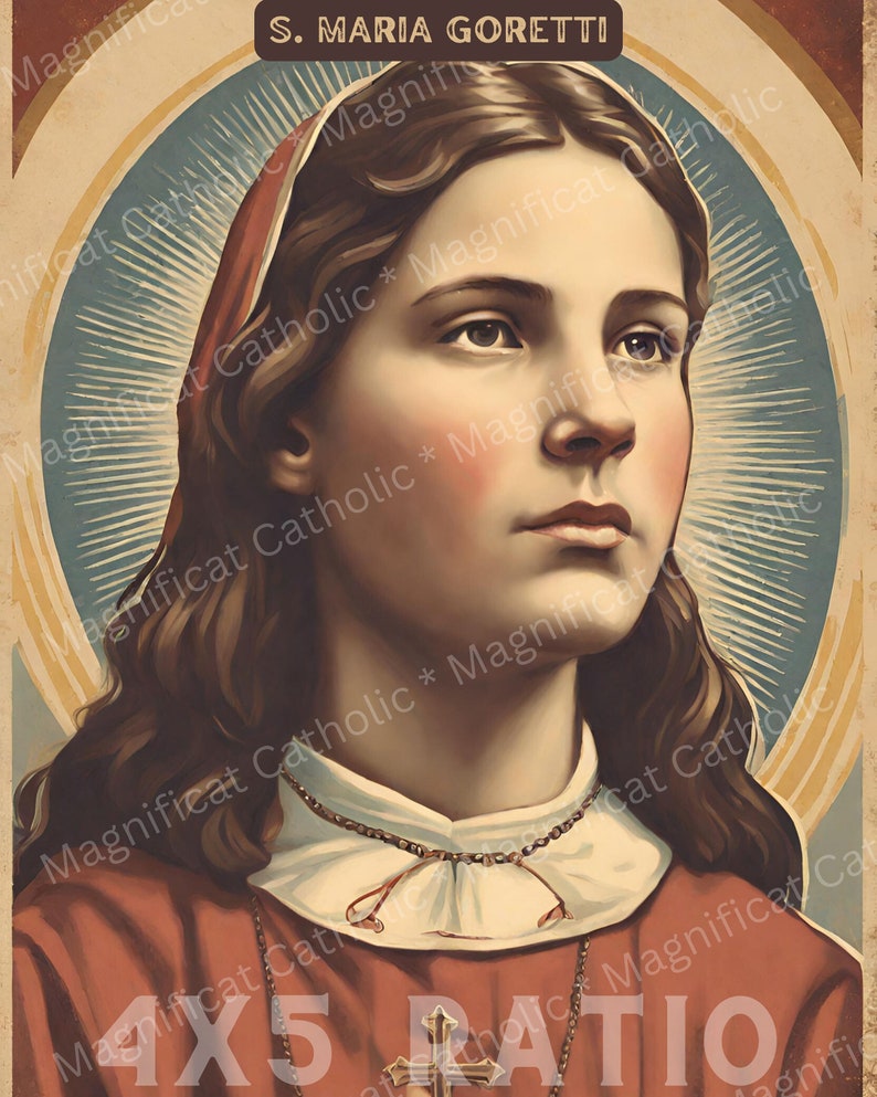 Vintage Saint Maria Goretti, Printable Holy Card Image, Perfect for ...