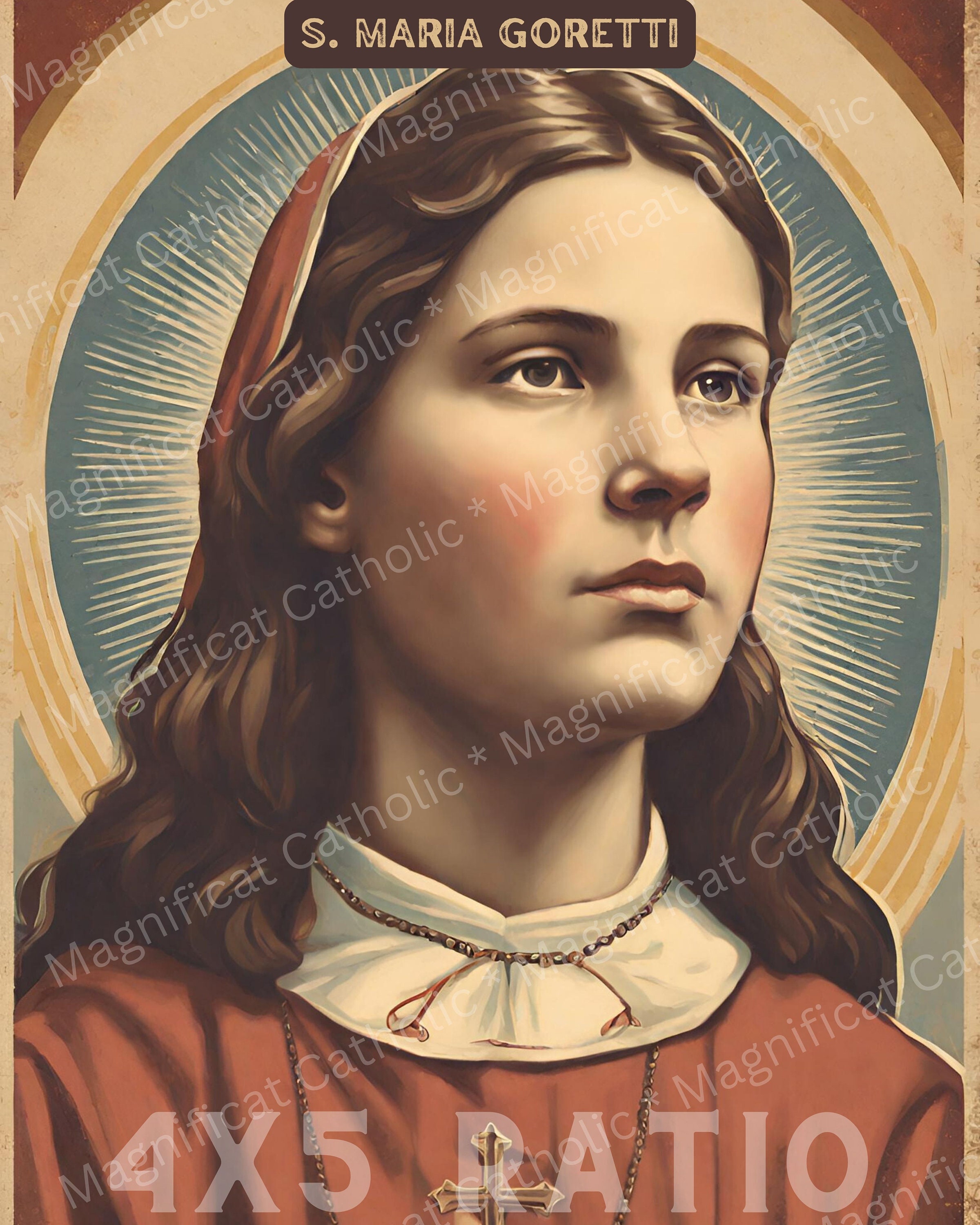 Vintage Saint Maria Goretti, Printable Holy Card Image, Perfect for ...