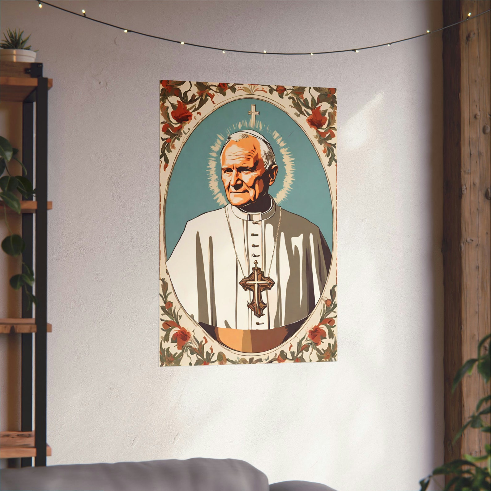 Vintage Saint John Paul II Premium Poster, Pope St JP2 Art, Retro ...