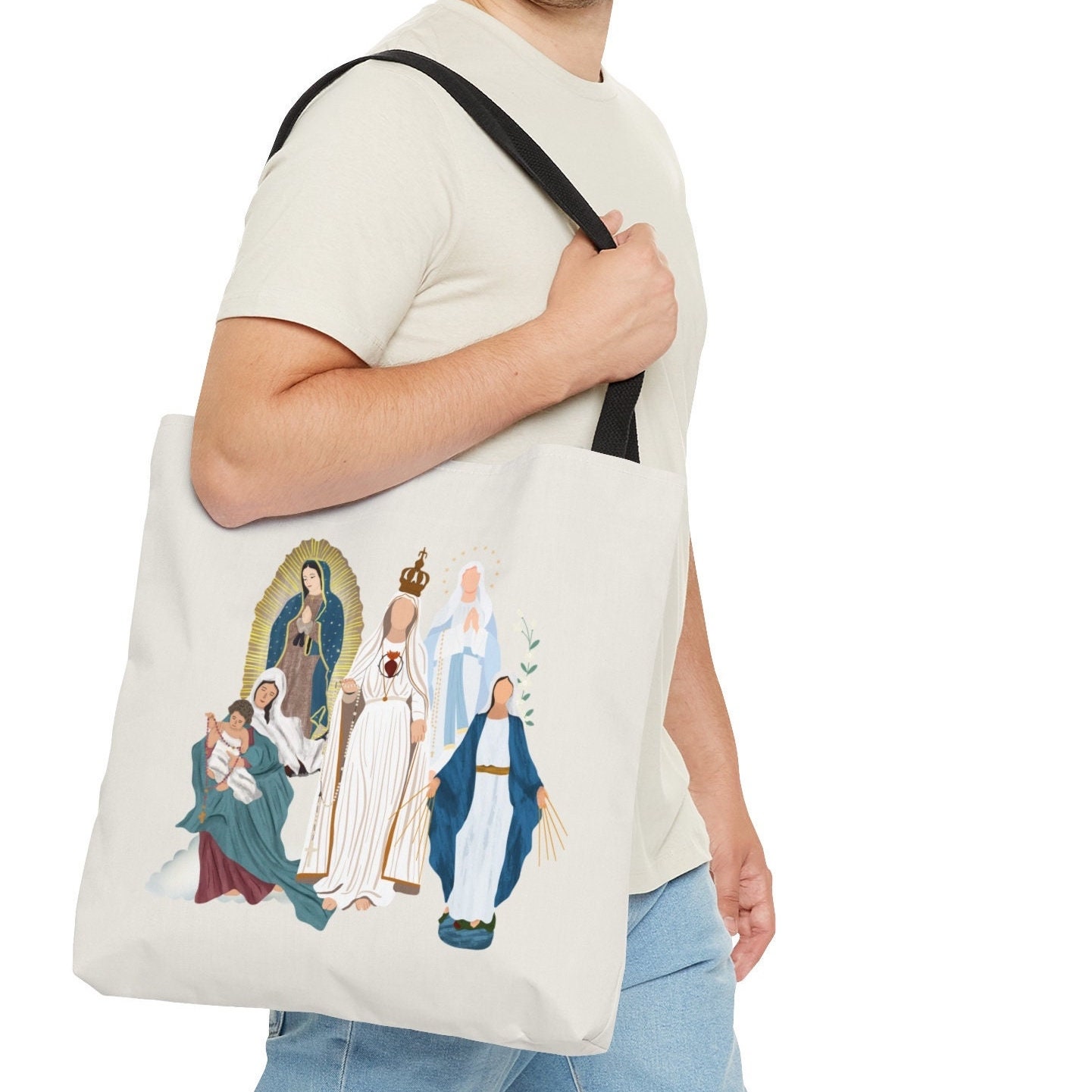 Blessed Virgin Mary Tote Bag, Catholic Totes, Saint Tote Bag ...