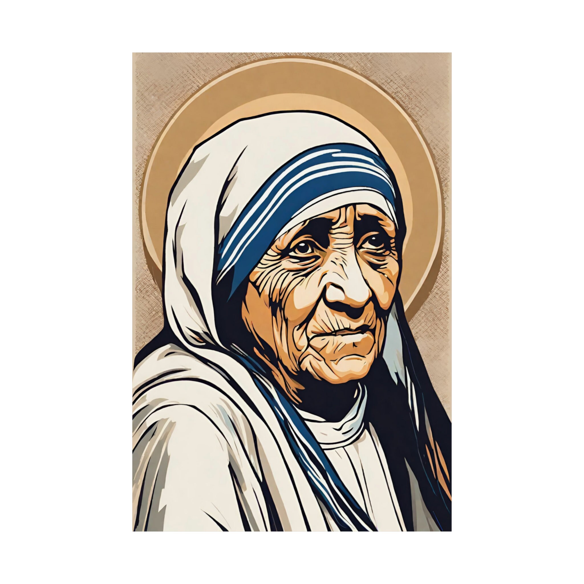 Vintage Saint Mother Teresa Poster St Teresa of Calcutta Art - Etsy