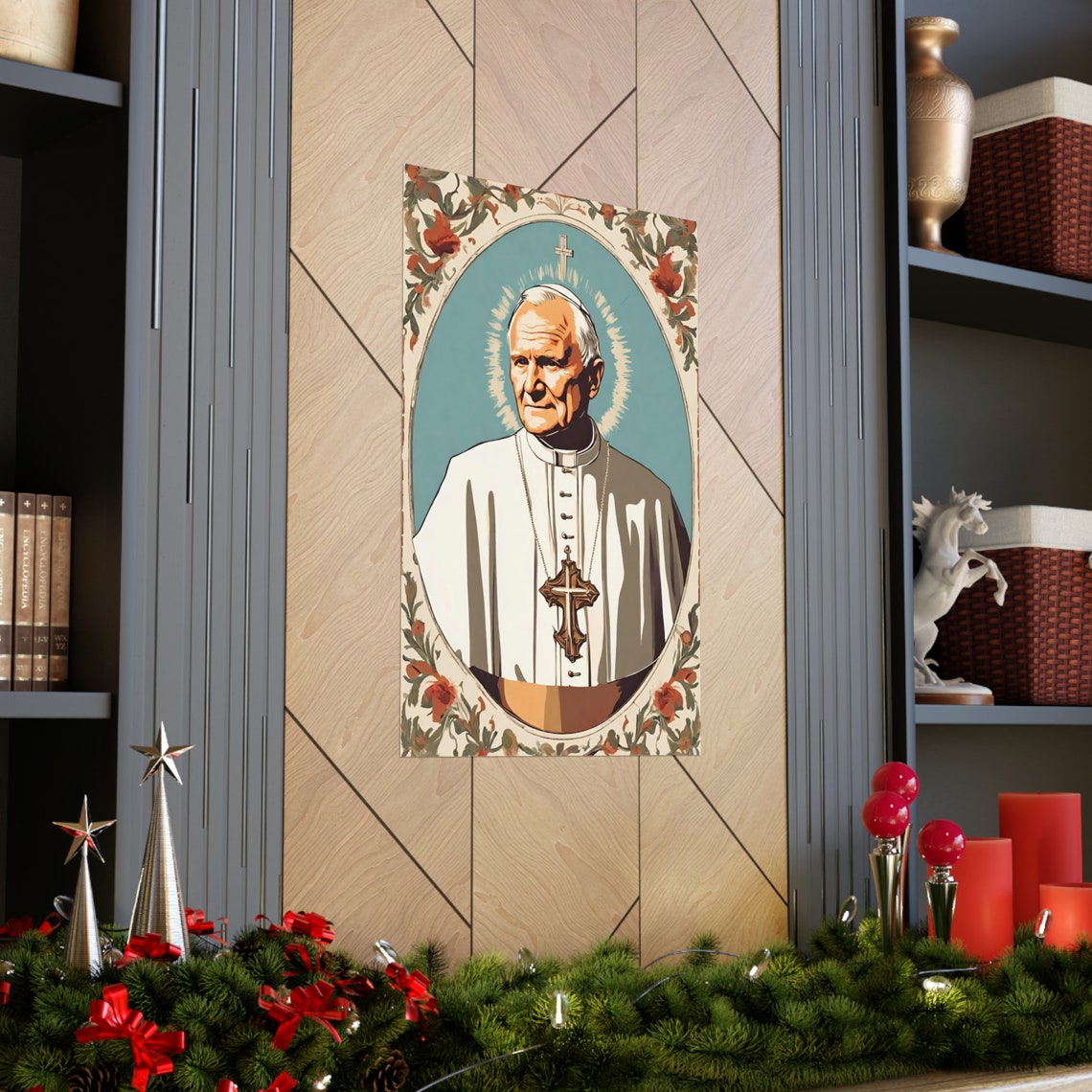 Vintage Saint John Paul II Premium Poster, Pope St JP2 Art, Retro ...