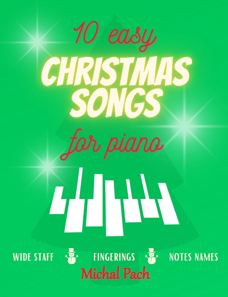 10 Easy Christmas Songs for Piano. Carols for Beginners. - Etsy