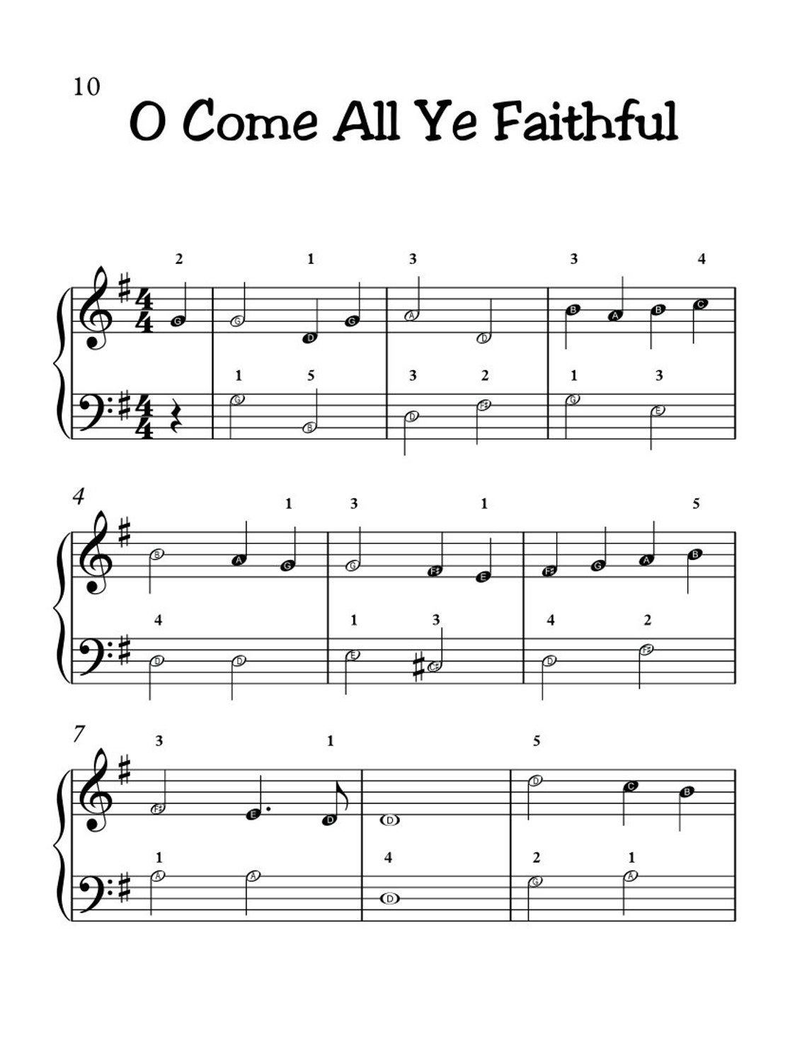 10 Easy Christmas Songs for Piano. Carols for Beginners. - Etsy