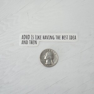ADHD Brain Sticker, ADHD Neurodivergent Vinyl Sticker, Executive ...