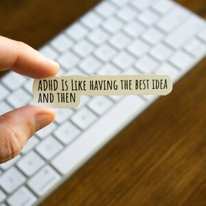 ADHD Brain Sticker, ADHD Neurodivergent Vinyl Sticker, Executive ...