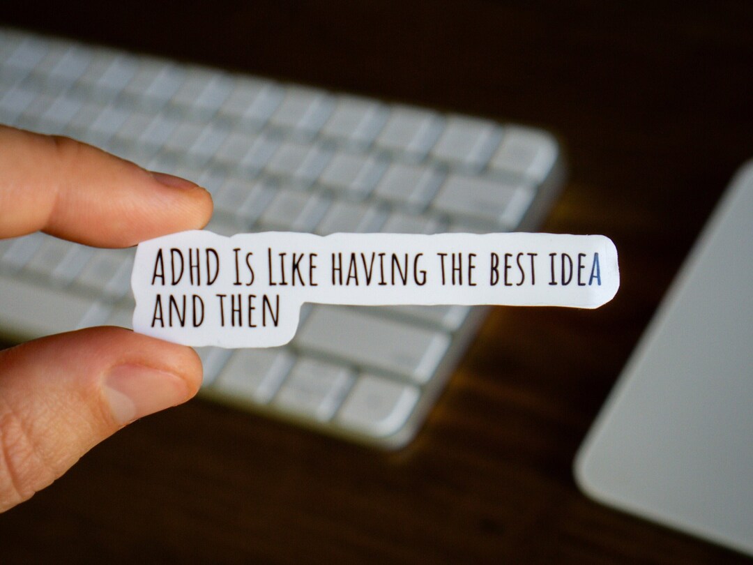 ADHD Brain Sticker, ADHD Neurodivergent Vinyl Sticker, Executive ...