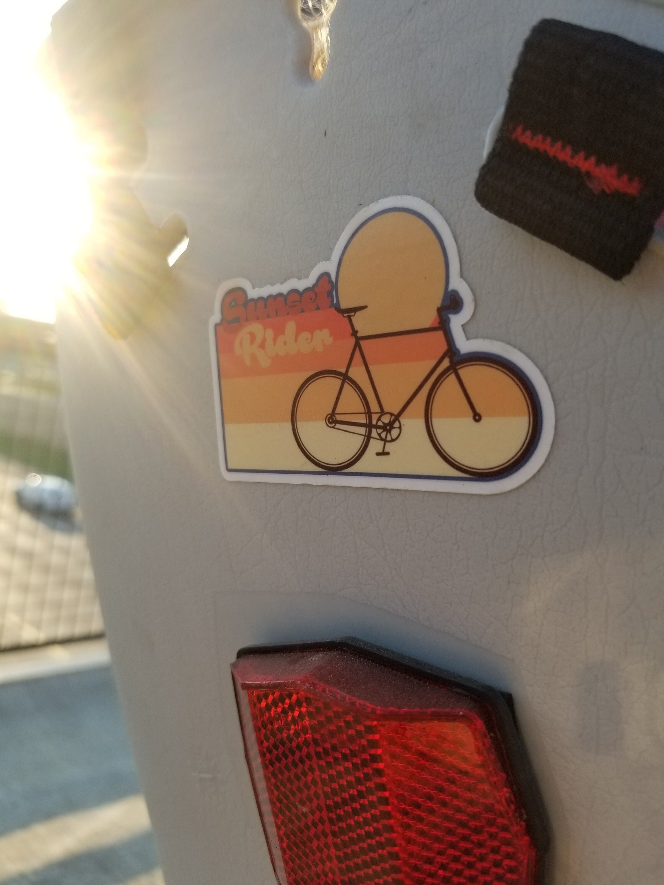 Retro Bike Ride Sticker Family Biking Sticker Sunset Ride - Etsy