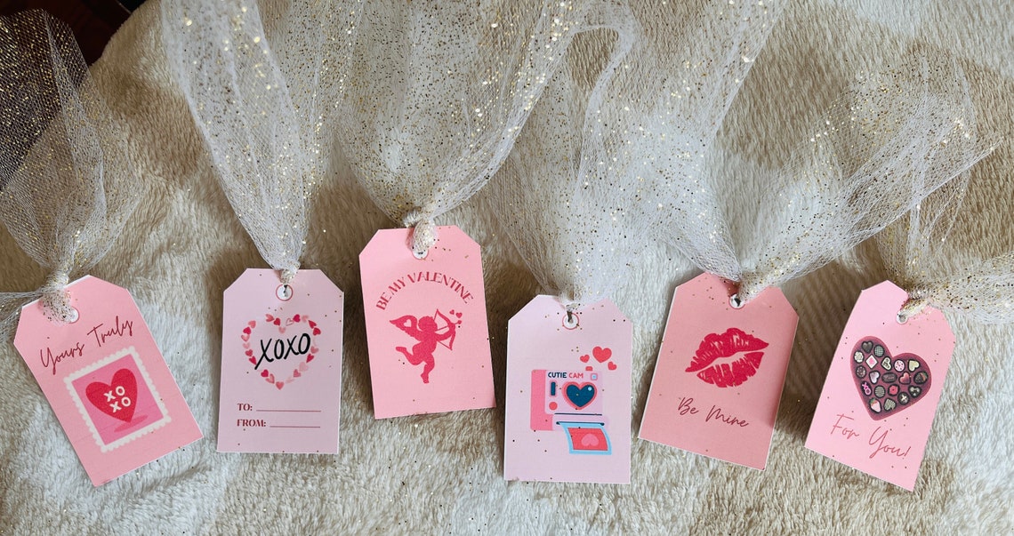 Valentines Printables. Gift Tags for Valentine's Day. Printable PDF ...