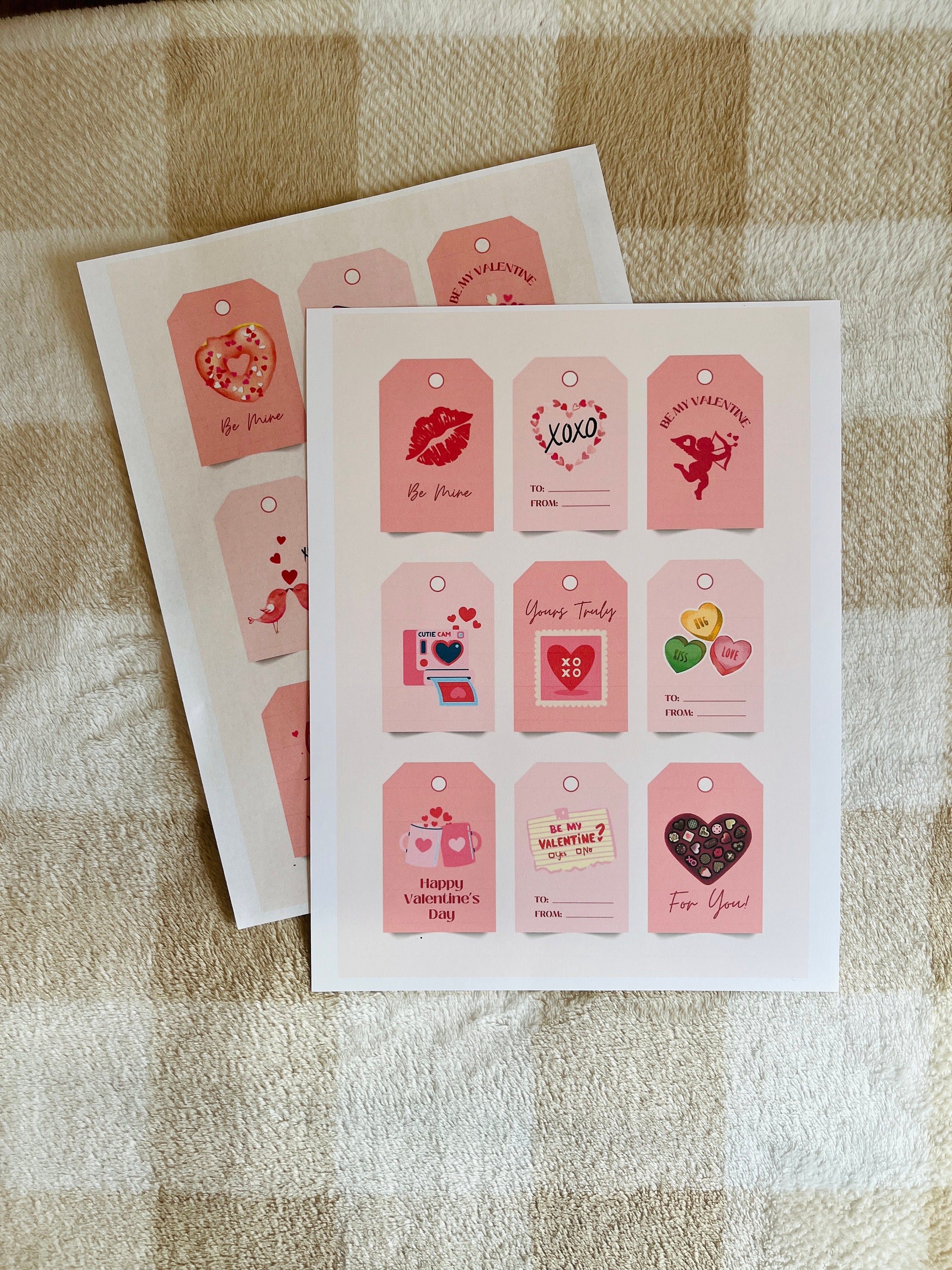 Valentines Printables. Gift Tags for Valentine's Day. Printable PDF ...