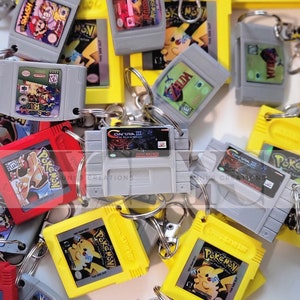 Nintendo Game Boy Keychain Pokemon - Yellow - Red - Blue - Etsy
