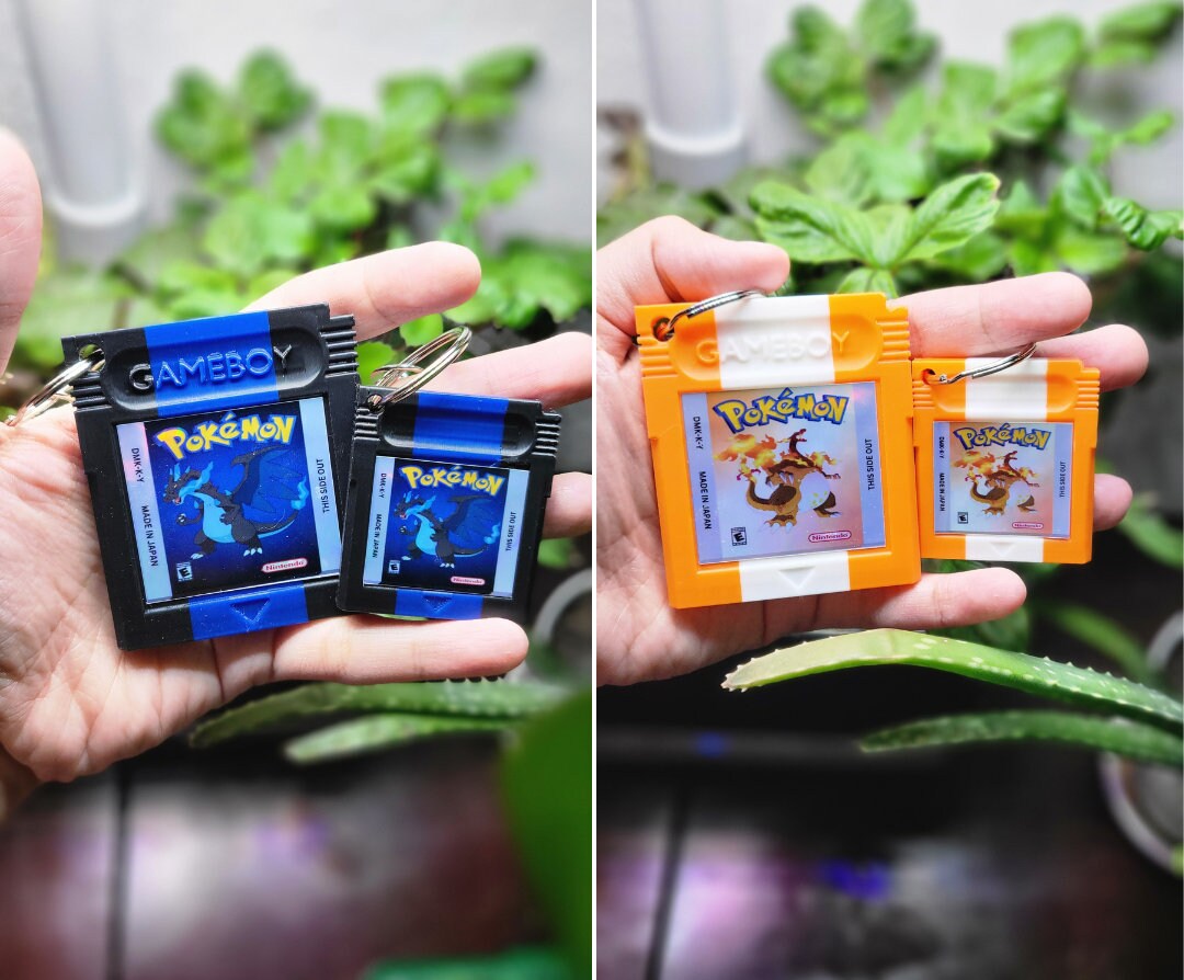 Mega Charizard X and Dynamax Charizard Game Boy Cartridge Keychain ...