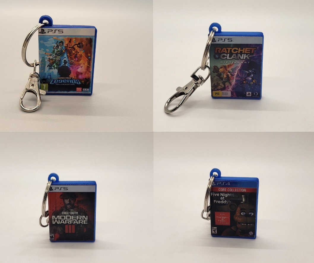 PS5 Game Box Keychain Spiderman 2, Minecraft Legends, Star Wars Jedi ...