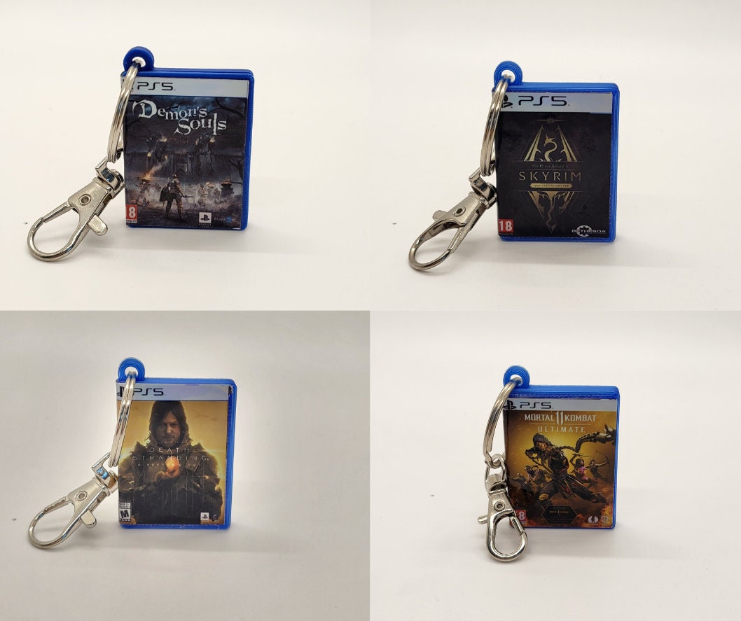 PS5 Game Box Keychain Spiderman 2, Minecraft Legends, Star Wars Jedi ...