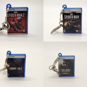 PS5 Game Box Keychain Spiderman 2, Minecraft Legends, Star Wars Jedi ...