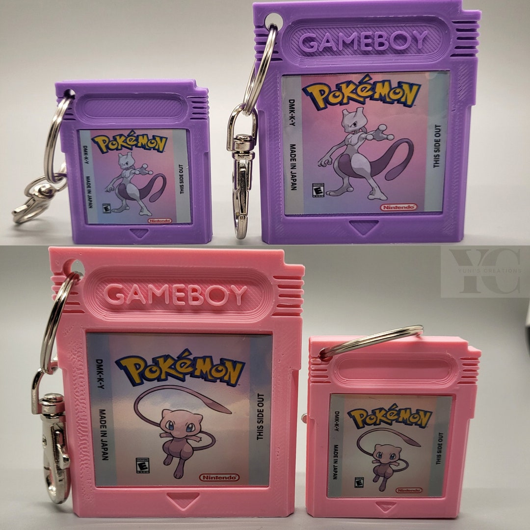Nintendo Gameboy Keychain - Mini & Real Size | Pokemon (mew, Mewtwo ...