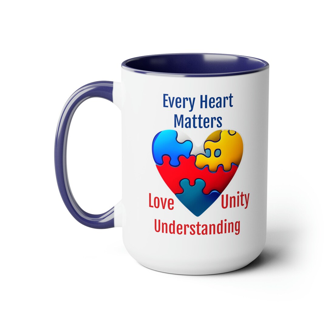 Autism Every Heart Matters Autism Awareness Mug: Celebrate ...