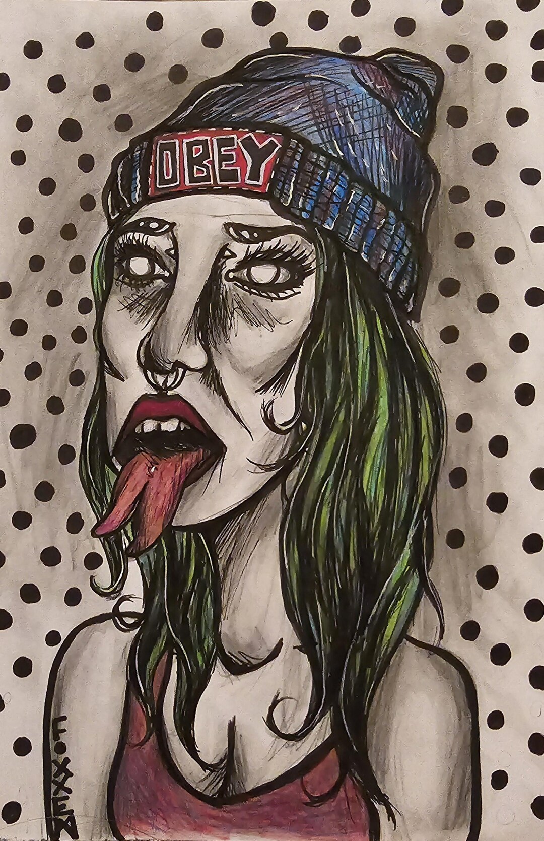 Obey ORIGINAL Hand Drawing signed - Etsy