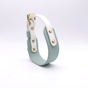 Large Custom Two Tone Sage and White Biothane® Collar Waterproof - Etsy
