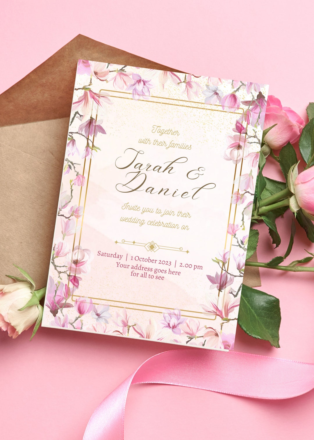Editable Wedding Card Invitation/e-card - Etsy