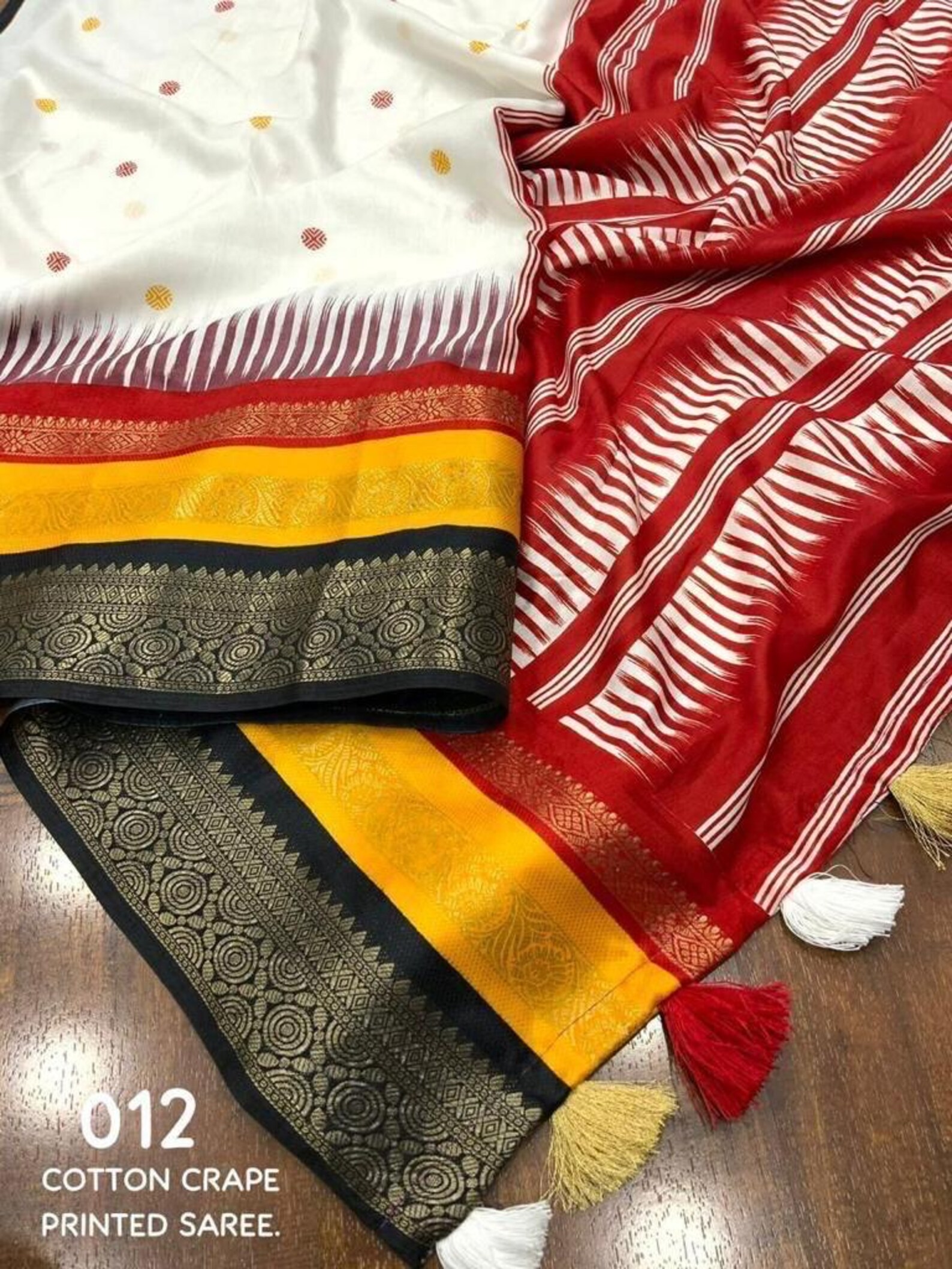 Digital Print White Color Fancy Saree White Color Saree With Multi ...