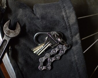 Upcycled Bike Chain Heart Keychain - Etsy