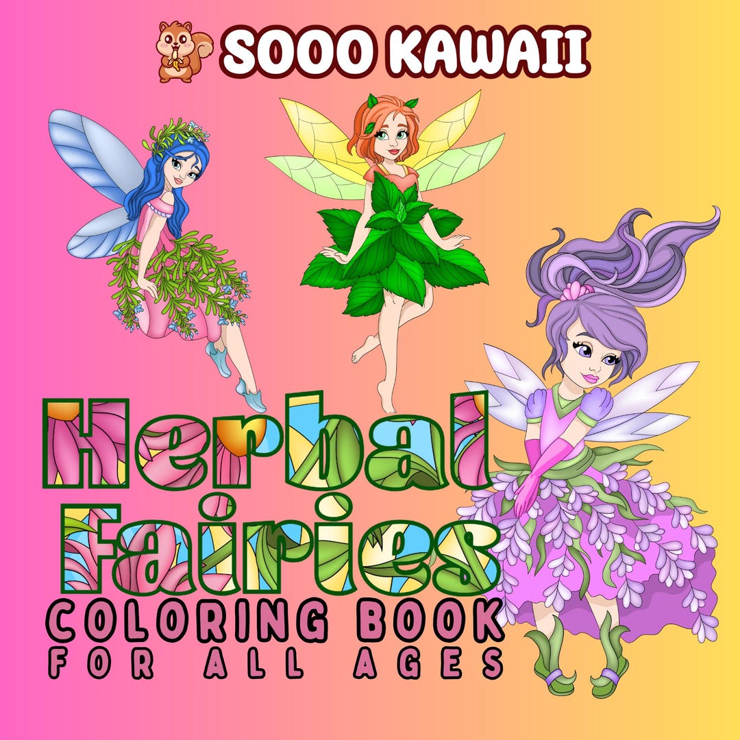 Sooo Kawaii Herbal Fairies Coloring Book for All Ages - Etsy