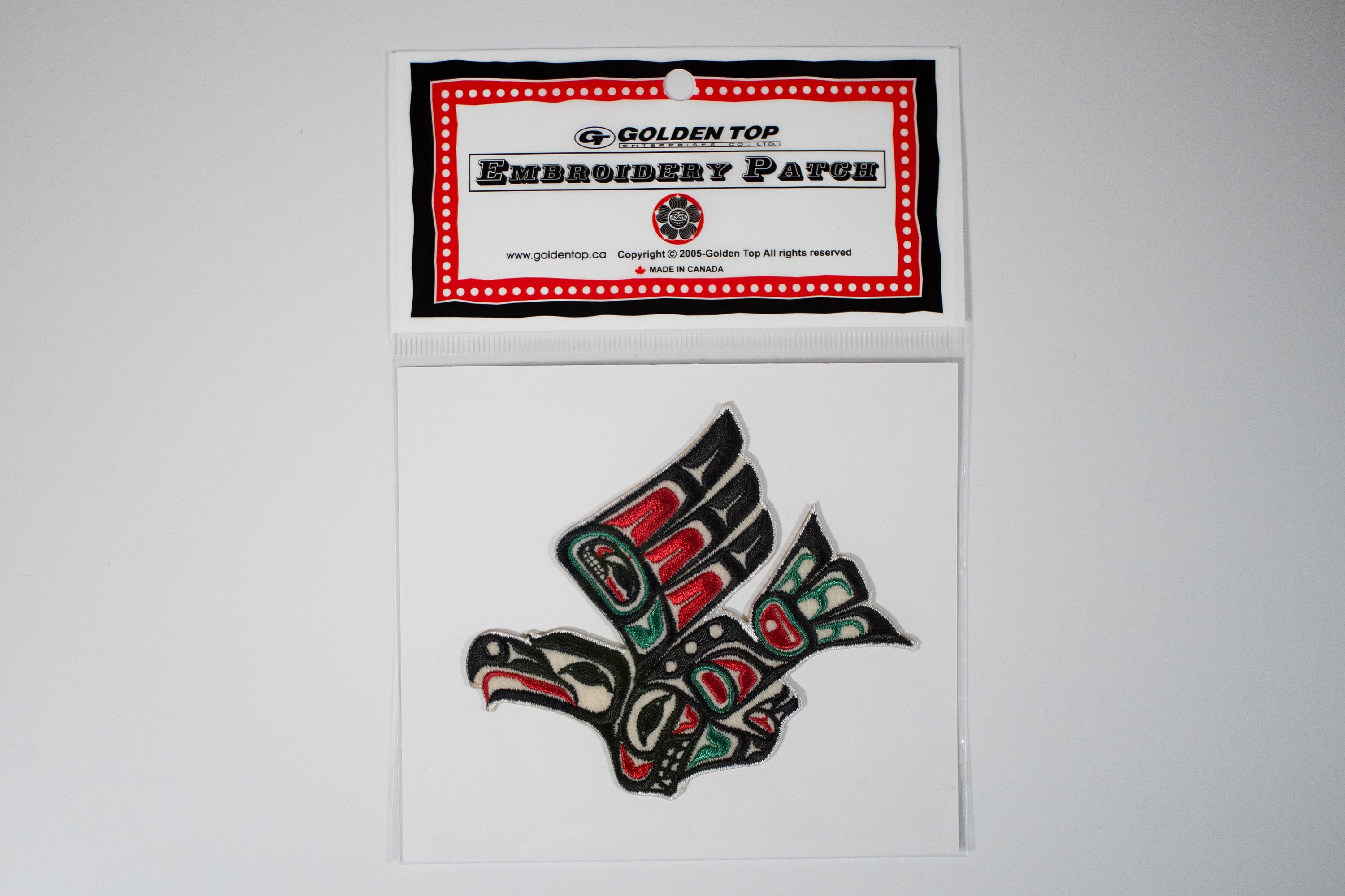 Salish 'thunderbird' Design by Jason Peters | Iron-on 10cm Embroidered ...