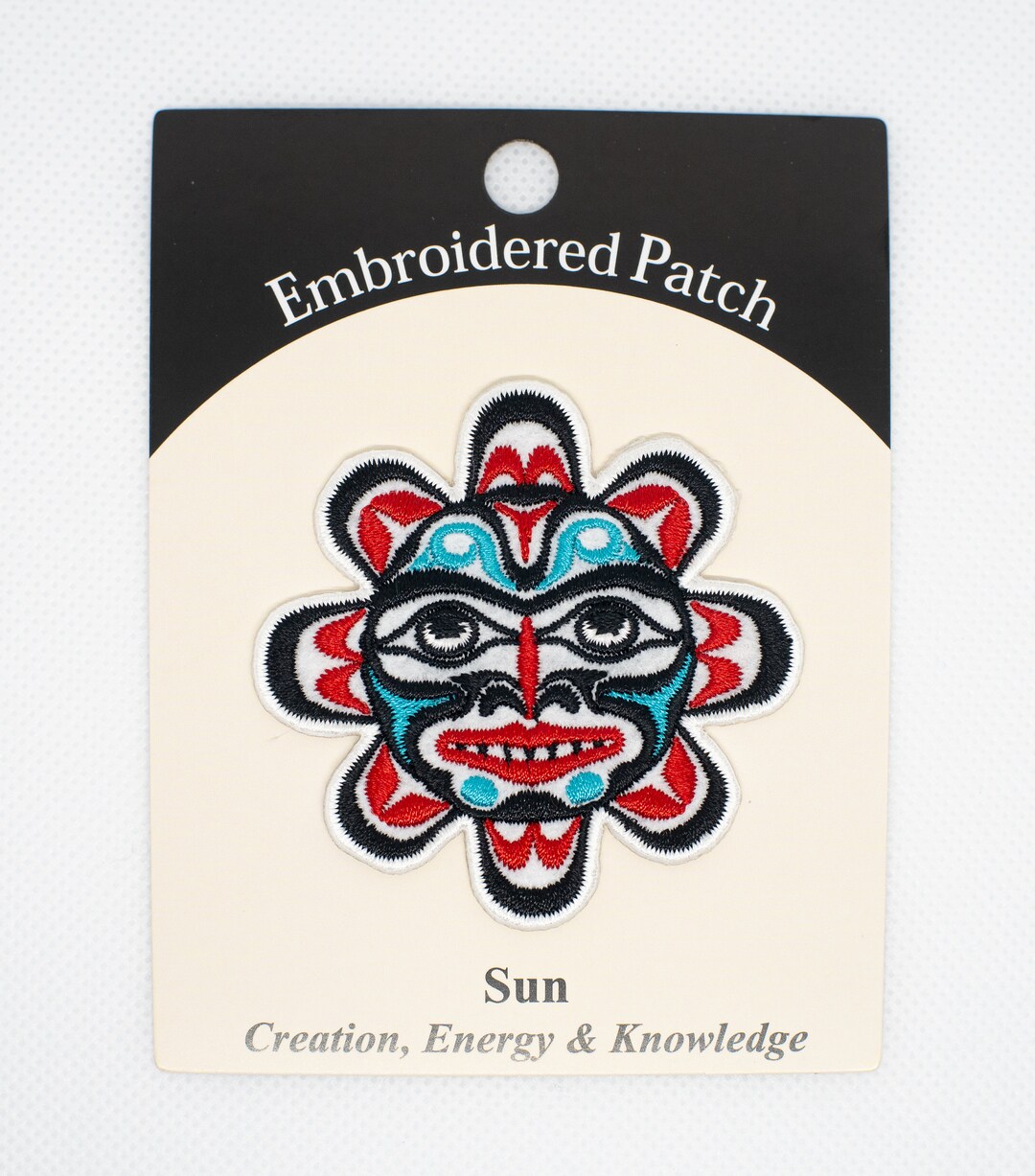 Coast Salish 'copper Sun' Indigenous Design by Joe Wilson | Iron-on 6cm ...