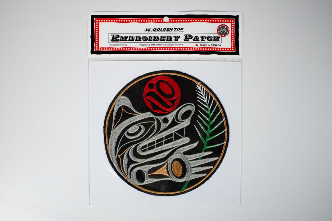 Coast Salish 'wolf' Indigenous Design by Joe Wilson | Iron-on 18cm ...