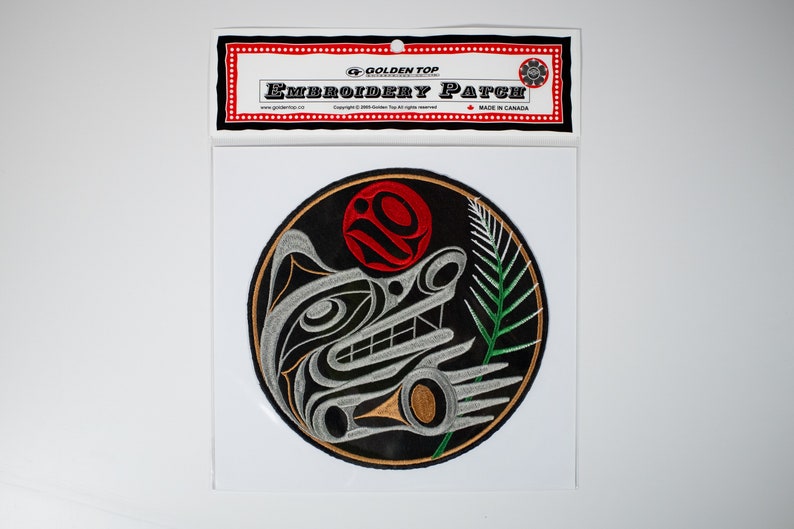 Coast Salish 'wolf' Indigenous Design by Joe Wilson | Iron-on 18cm ...
